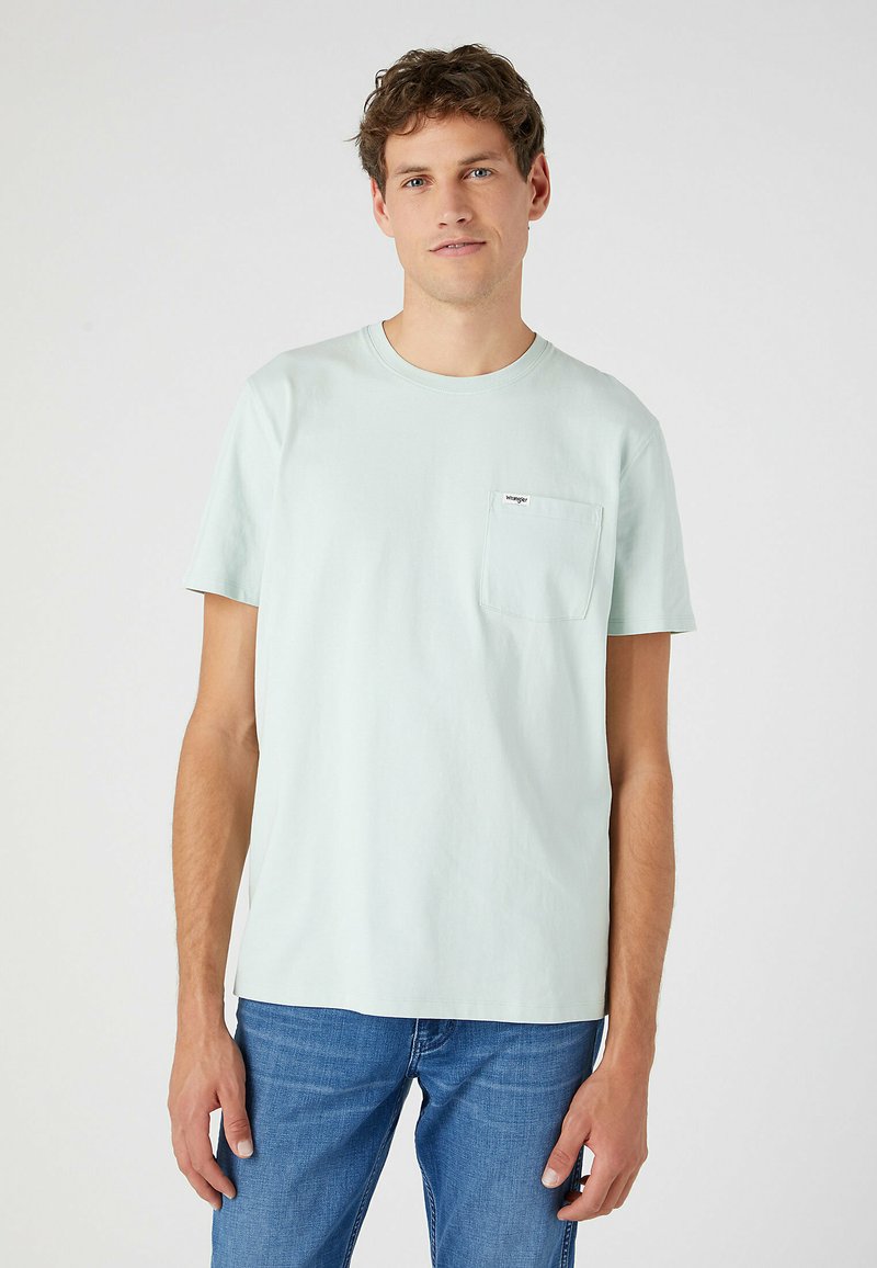 Wrangler POCKET - Basic T-shirt - surf spray/blue - Zalando