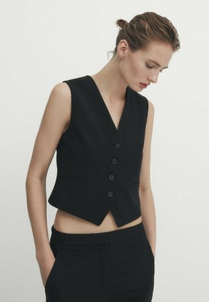 Next TAILORED CREPE - Weste - black/schwarz - Zalando.de
