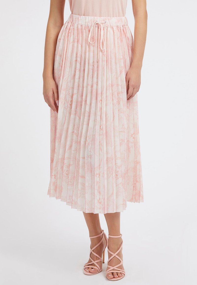 Guess MIT BLUMENPRINT - A-lijn rok - rose/donkerroze - Zalando.nl