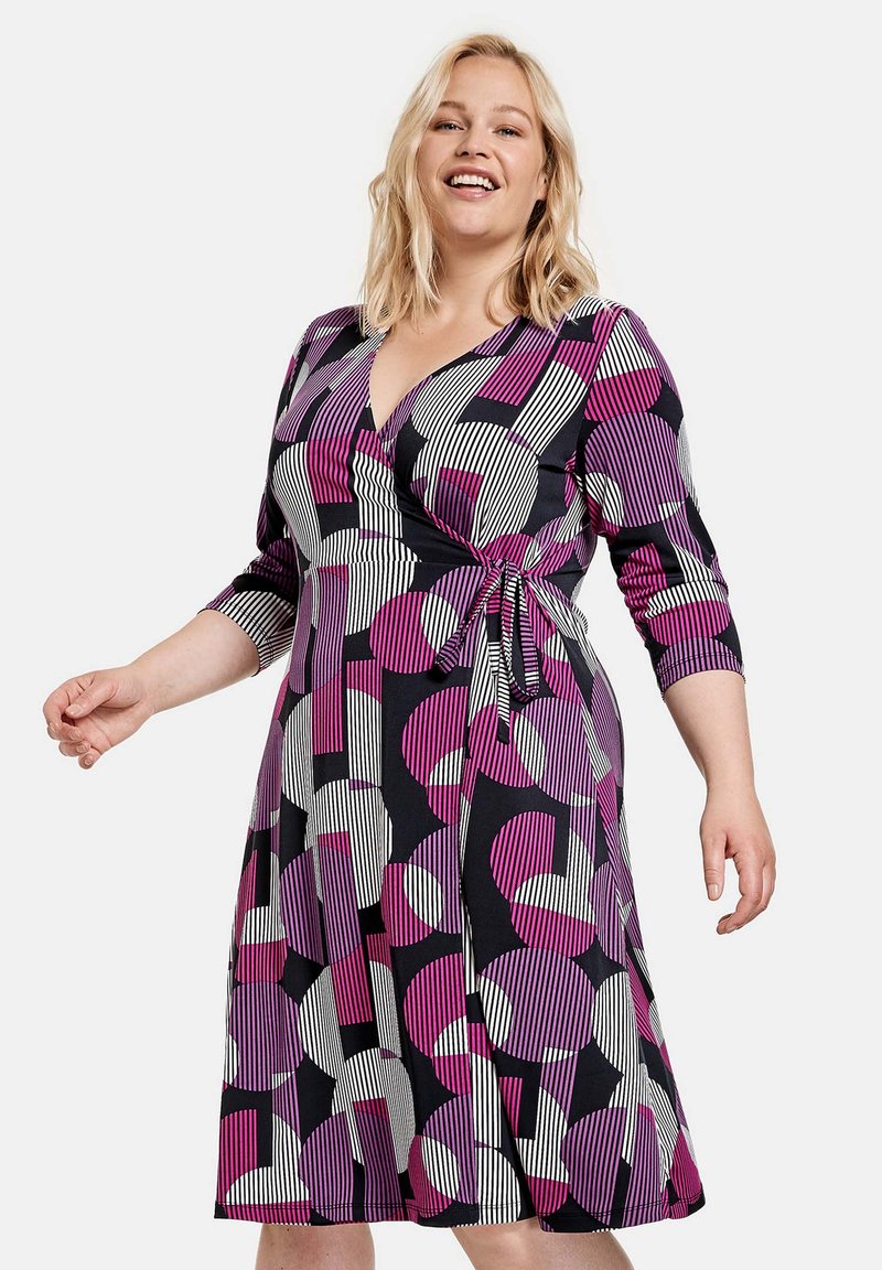 Samoon Day dress - navy gemustert/dark blue - Zalando.ie