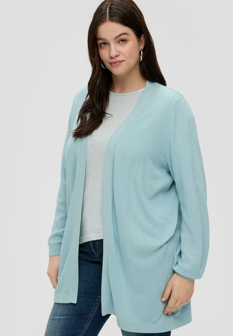 QS LONG - Cardigan - helles türkis/turquoise - Zalando