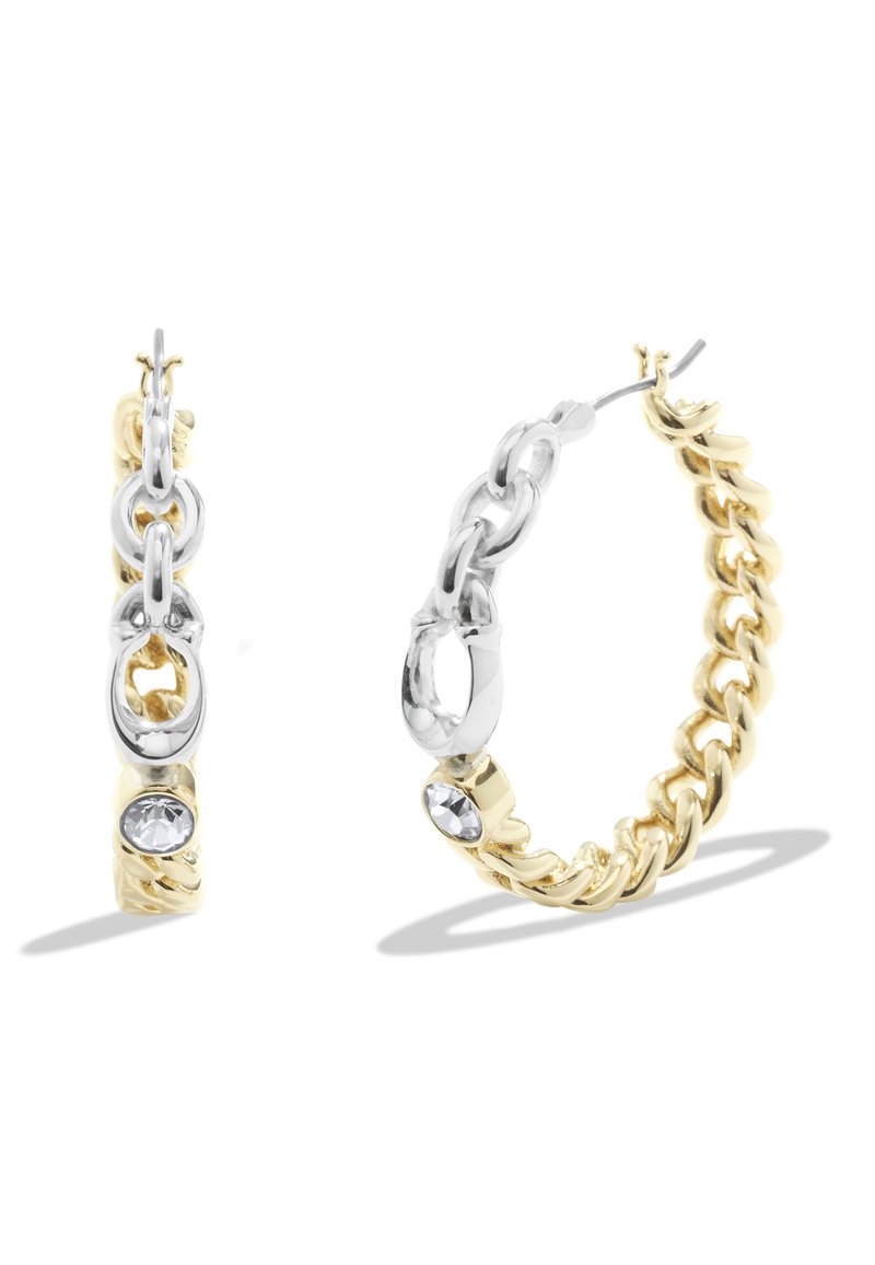 COACH SIGNATURE MIXED CHAIN HOOP - Oorbellen - open miscellaneous ...