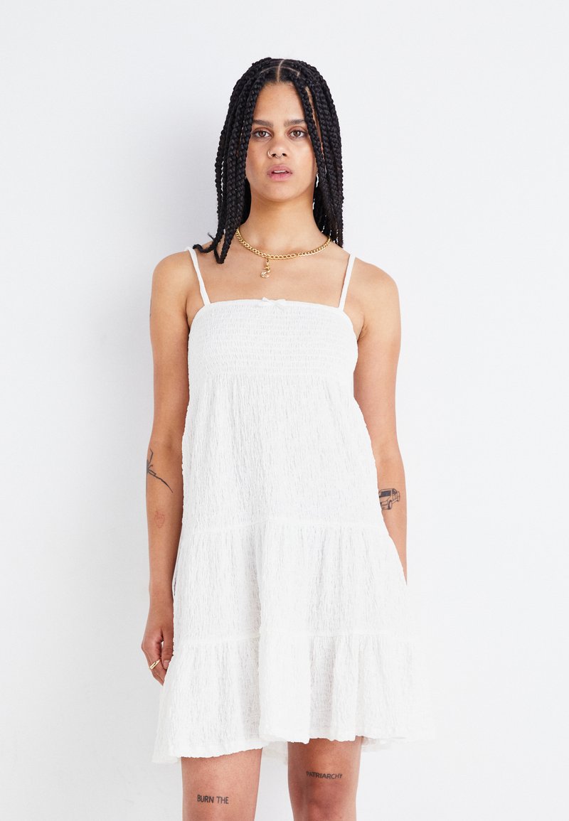 Gina Tricot STRUCTURE DRESS - Day dress - egret/off-white - Zalando.ie