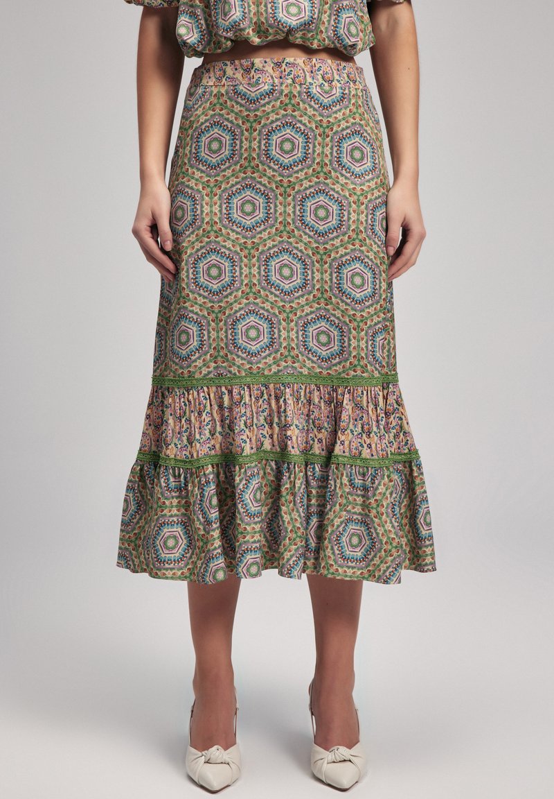 adL PATRICIA - A-Linien-Rock - printed green/grün - Zalando.at