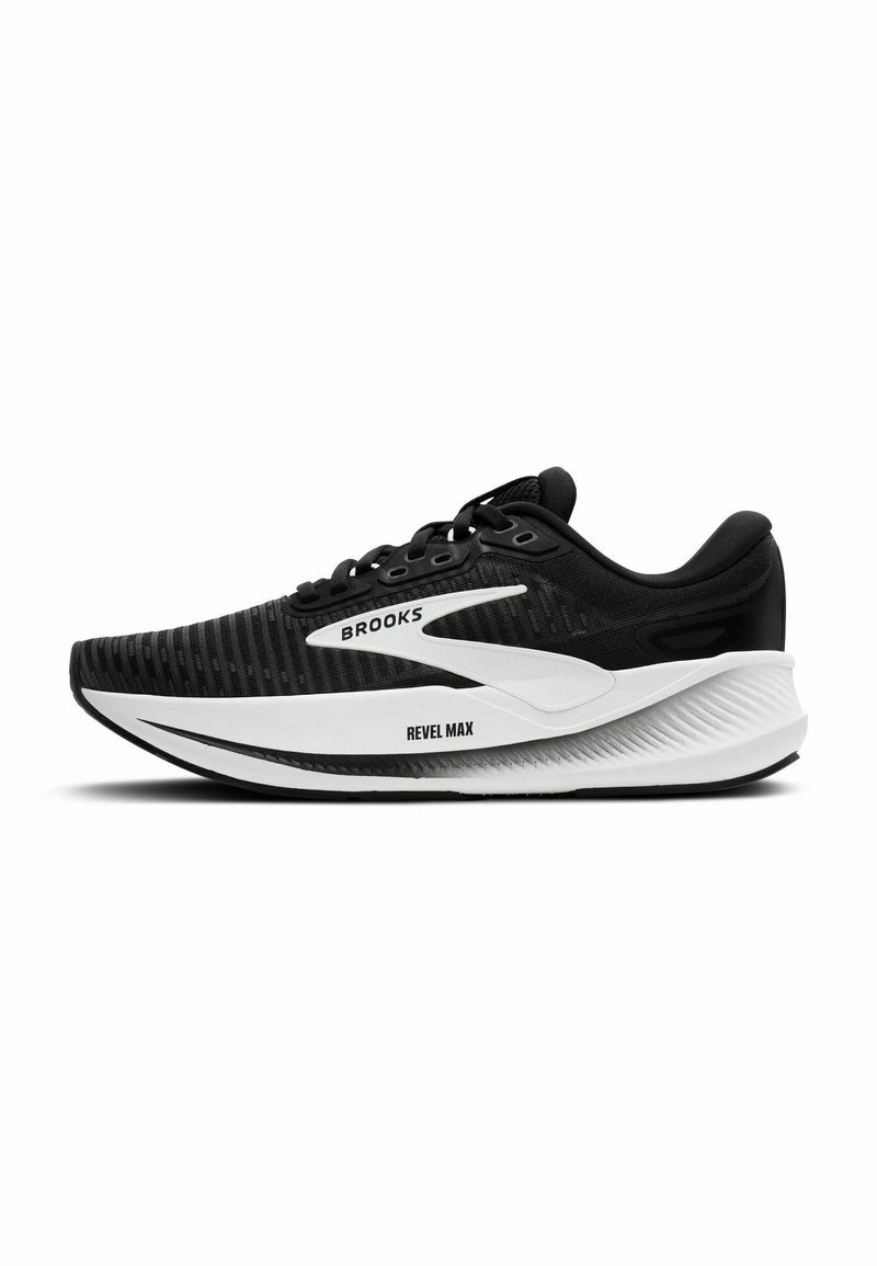 Brooks REVEL MAX - Maanteejooksu jalatsid - black grey white/must ...