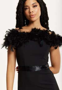 Liquorish FEATHER BARDOT - Maxi dress - black - Zalando.co.uk