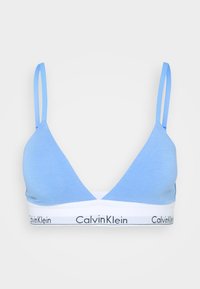 Calvin Klein Underwear LIGHTLY LINED TRIANGLE ICON COTTON MODAL - Triangle bra - glacier/blue ...