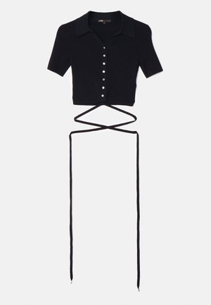 maje LILIONA - T-shirt med print - noir/svart - Zalando.se