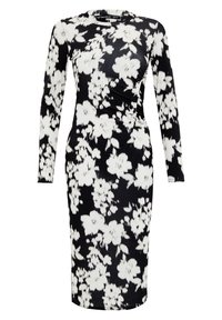 Threadbare TWIRL RUCHED - Shift dress - black white/black - Zalando