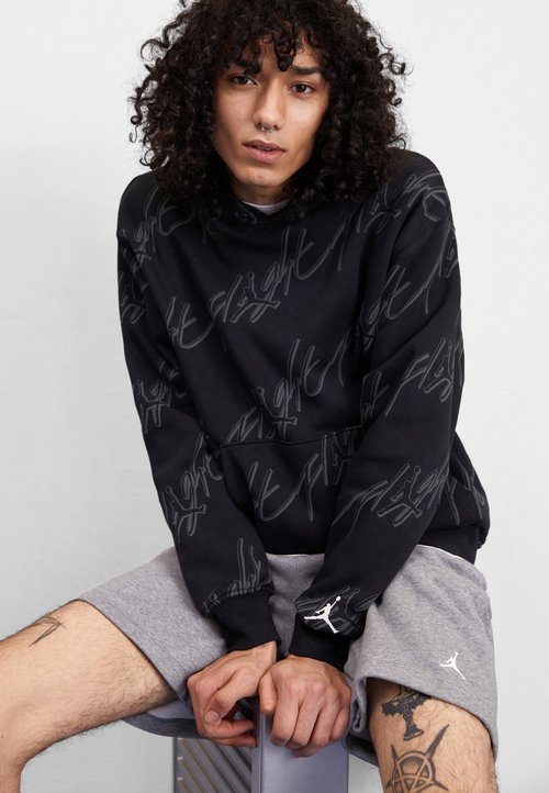 Jordan BASELINE HOODIE - Kapuzenpullover - black/white/schwarz - Zalando.ch