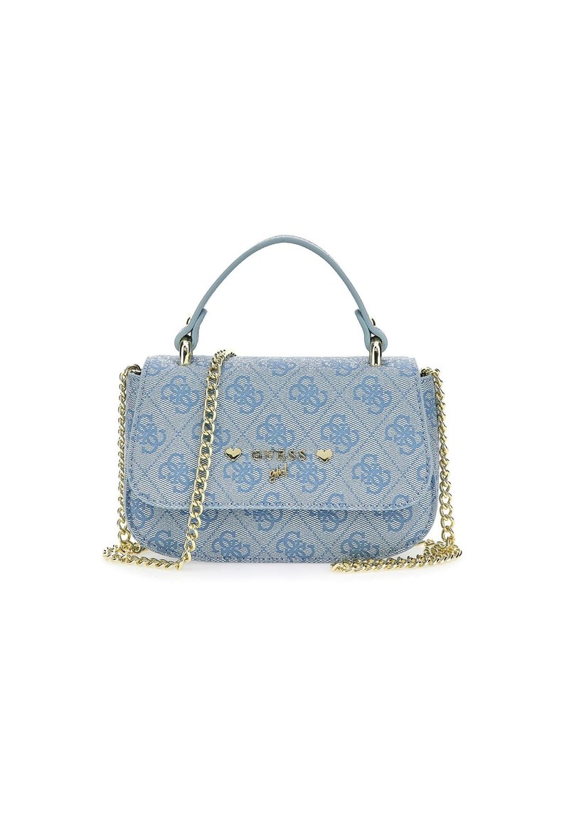 Guess Flache Allover 4g Logo Umhängetasche Himmelblau Hellblau