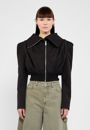 Koton HIGH RISE ELASTIC WAIST CROP PARACHUTE - Veste légère - black ...