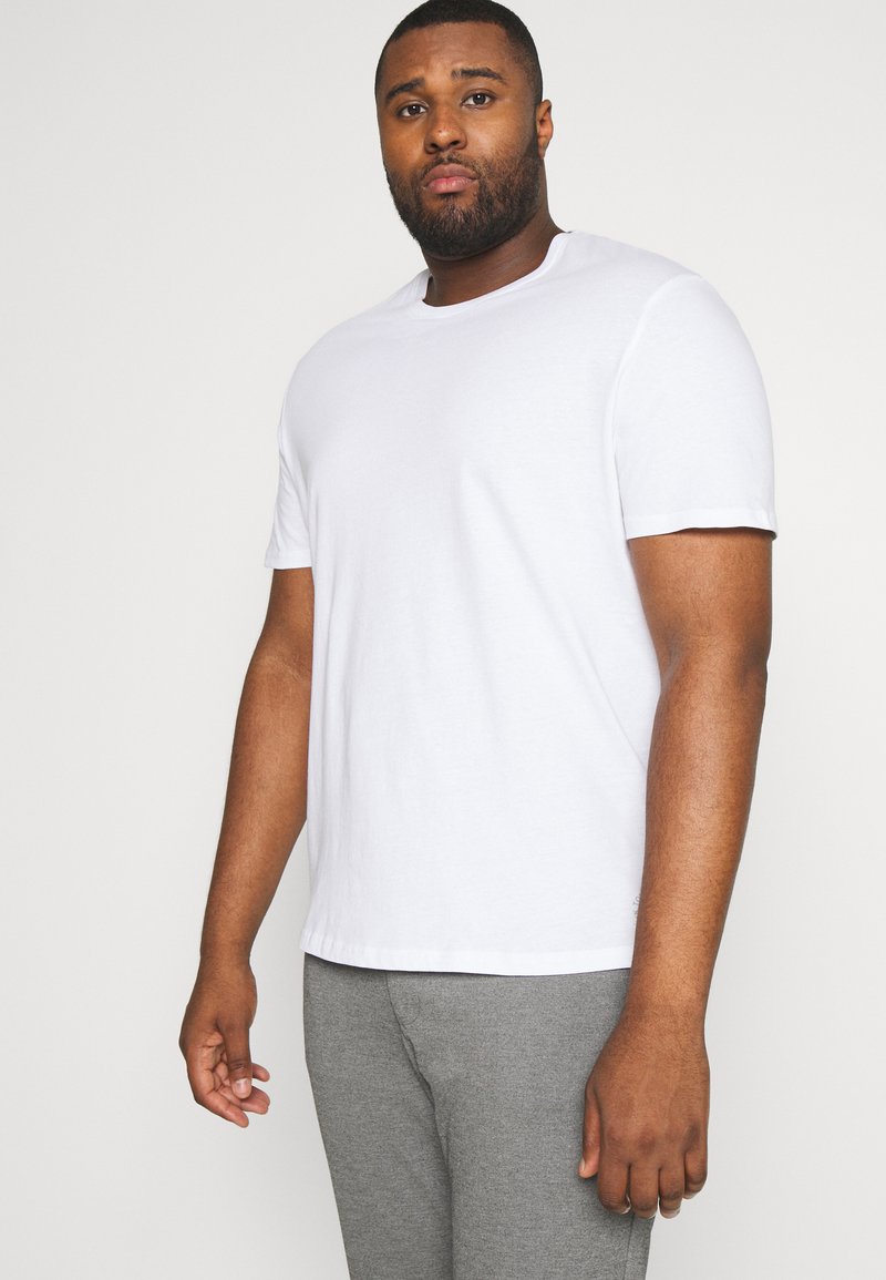 TOM TAILOR MEN PLUS DOUBLE PACK CREW NECK TEE - T-Shirt basic - white ...