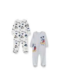 OVS TWO-PACK MICKEY MOUSE - Sleep suit - white grey/white - Zalando