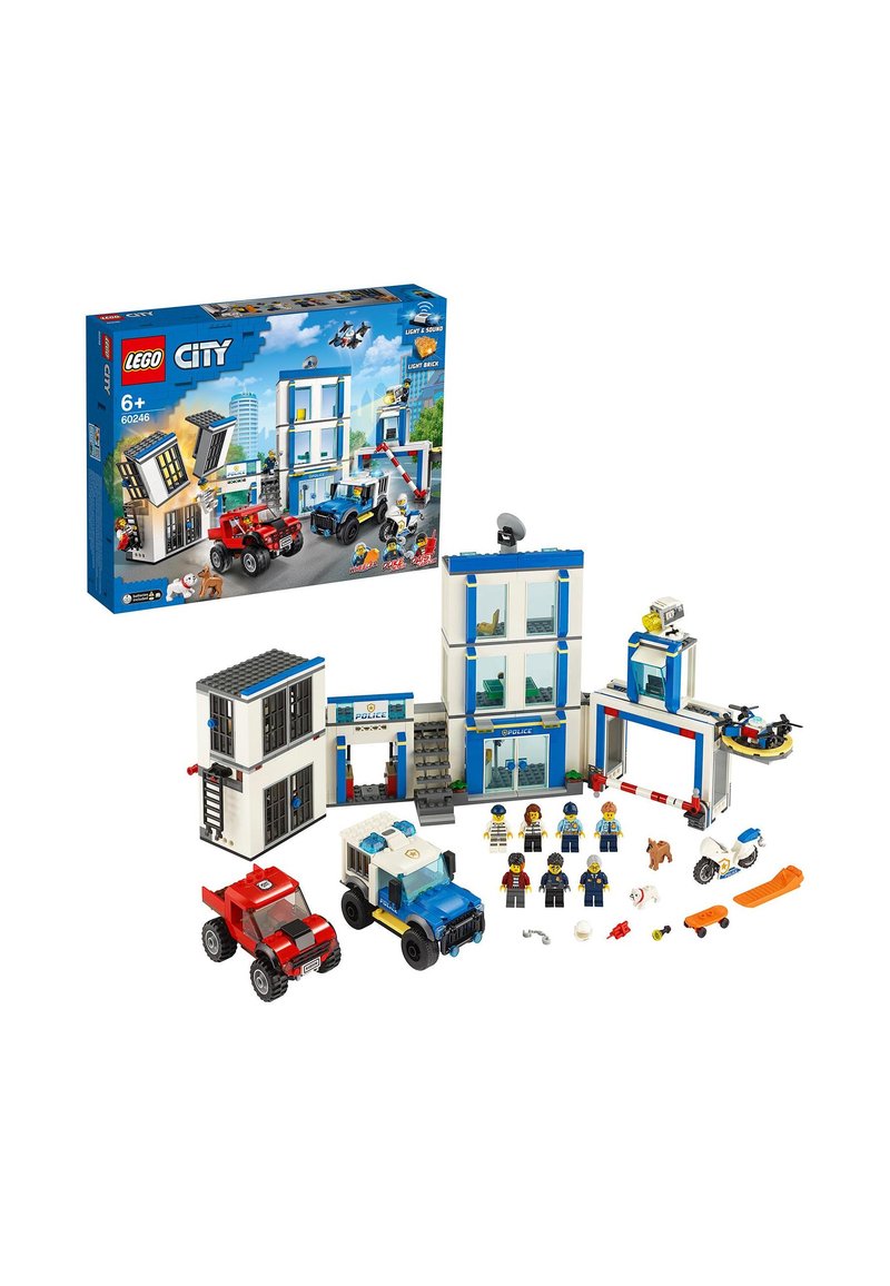 LEGO 60246 CITY POLICE STATION BUILDING LIGHT & SOUND BRICKS ...