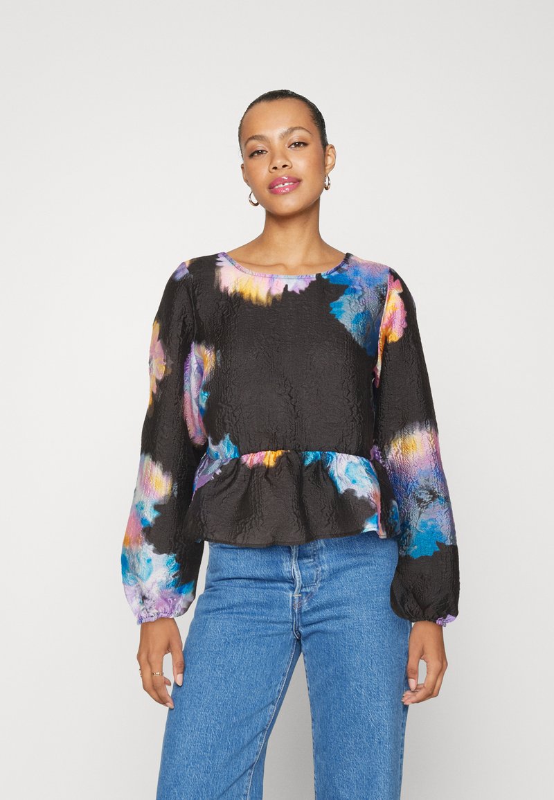 Envii ENWOMBAT - Bluse - anthracite/multi-coloured/anthrazit - Zalando.at