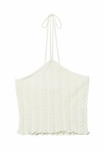 Stradivarius OPEN HALTER - Débardeur - white/blanc - ZALANDO.CH