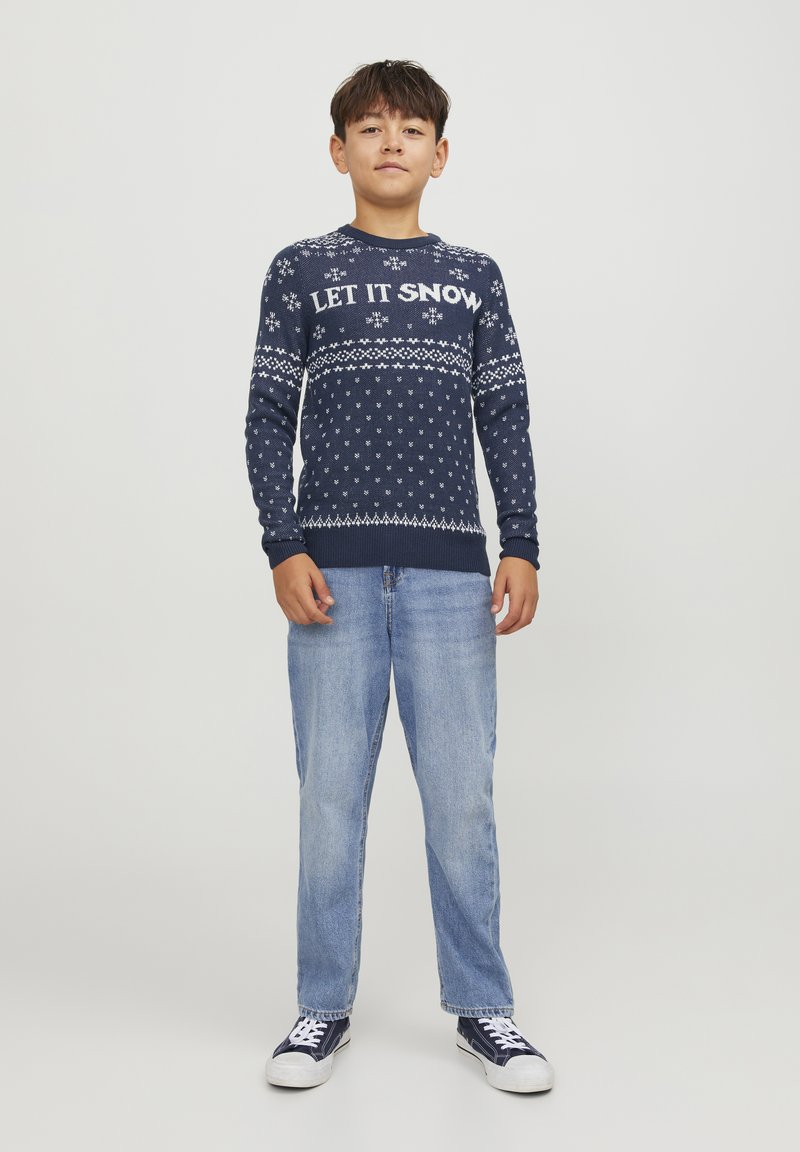 Jack & Jones Junior JORHOLLY CREW NECK JNR - Pullover - sky captain/bleu marine - ZALANDO.FR