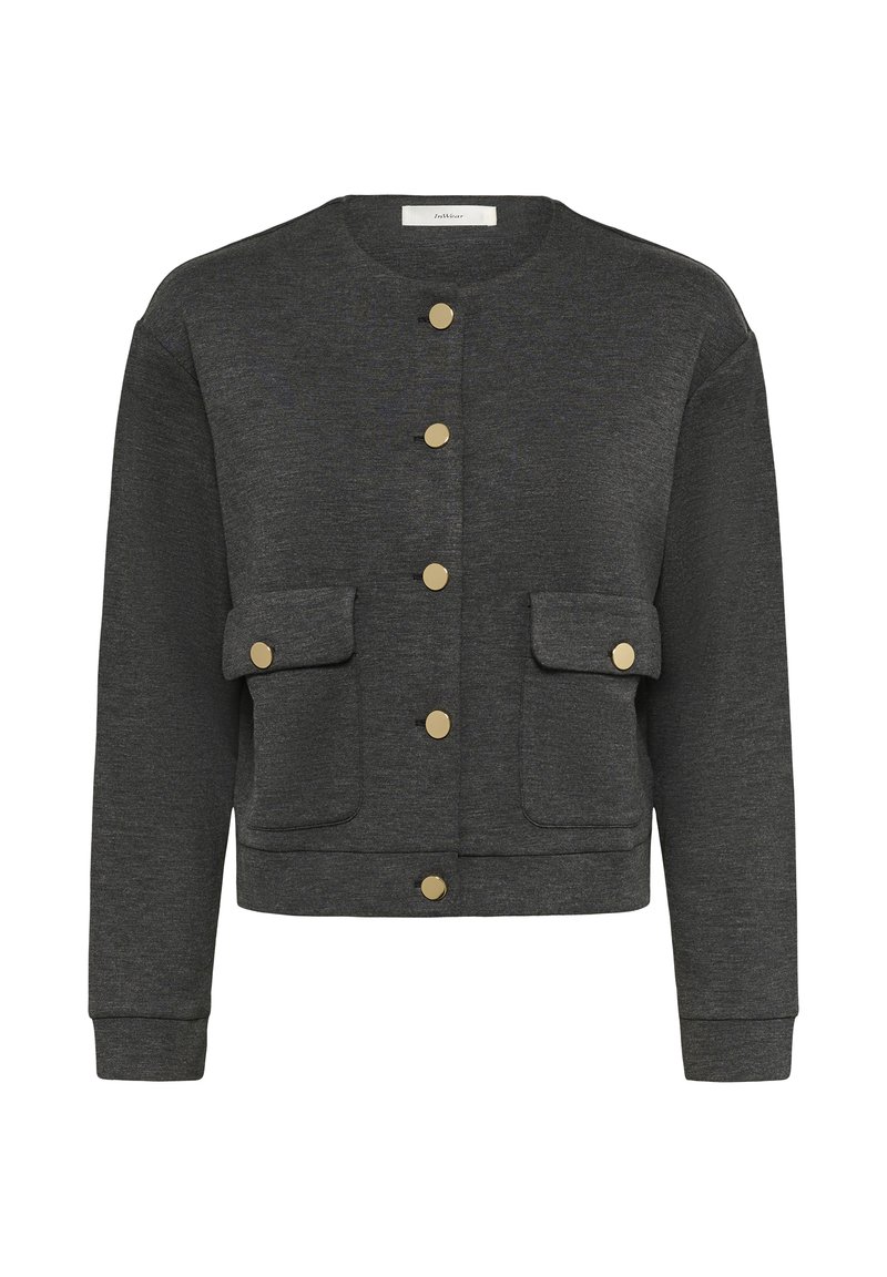 InWear IWGIDA MELANGE VINCENT - Vest - dark grey melange/donkergrijs ...