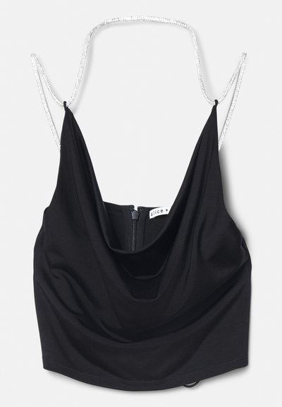 Alice + Olivia CORAL STRAP COWL - Top - black/negro - Zalando.es