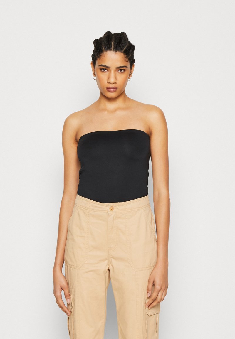Abercrombie & Fitch BARE SLEEK SEAMLESS TUBE - Top - black beauty/schwarz - Zalando.ch