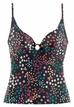 s.Oliver TANKINI - Bikini-Top - schwarz bedruckt/mehrfarbig - Zalando.de