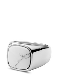 LUCLEON LEN - Ring - white steel silver/white - Zalando