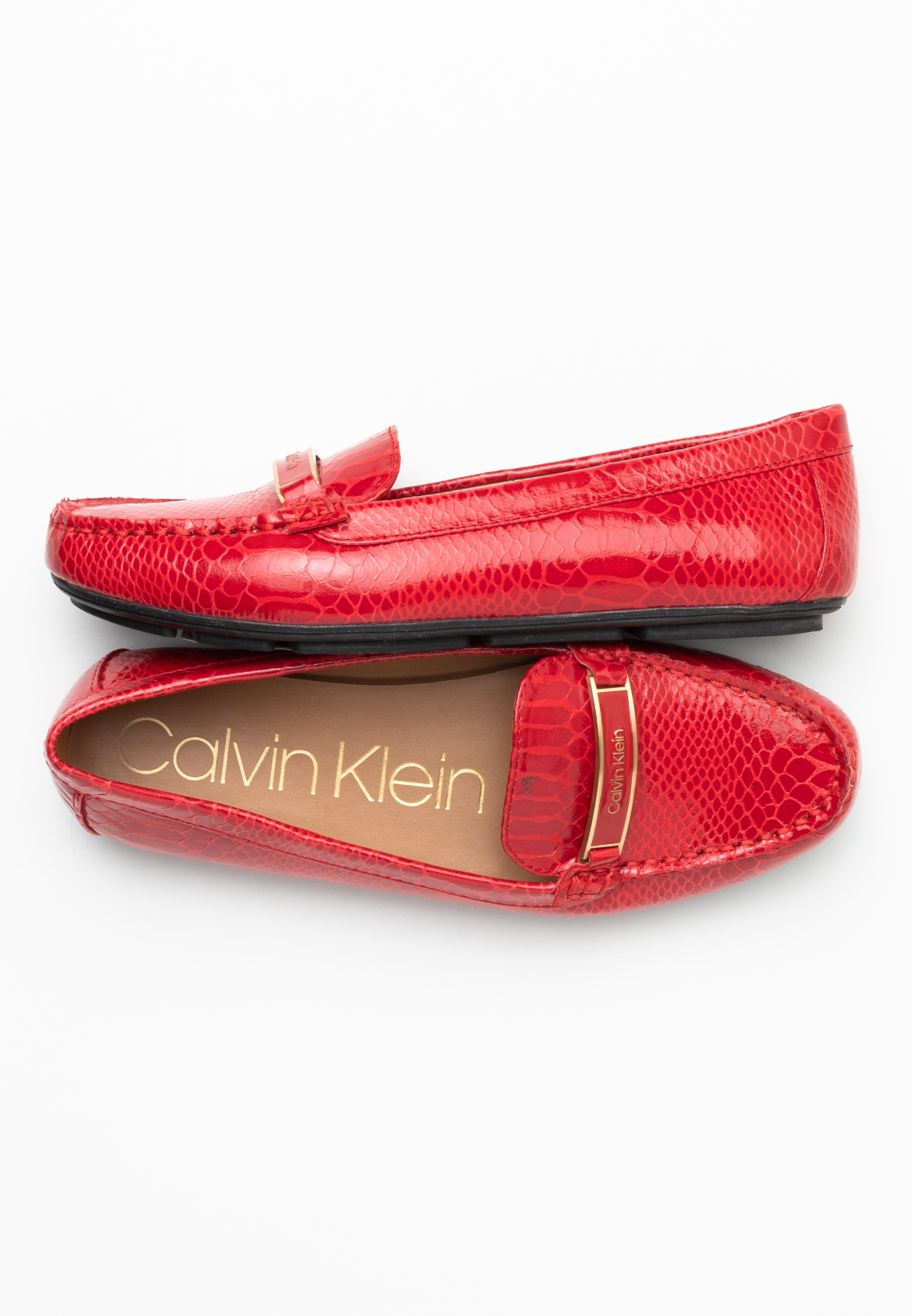 Red calvin klein loafers store