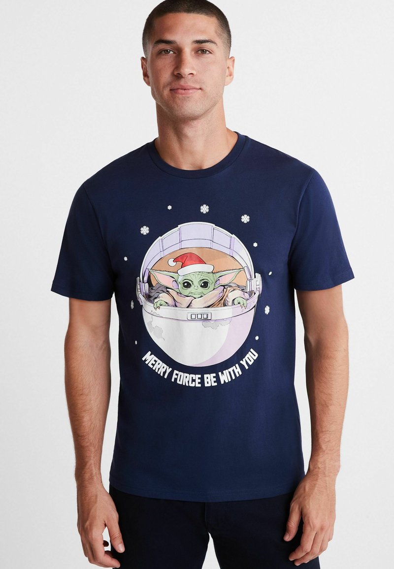 Next CHRISTMAS - Print T-shirt - navy blue mandalorian/blue - Zalando.de