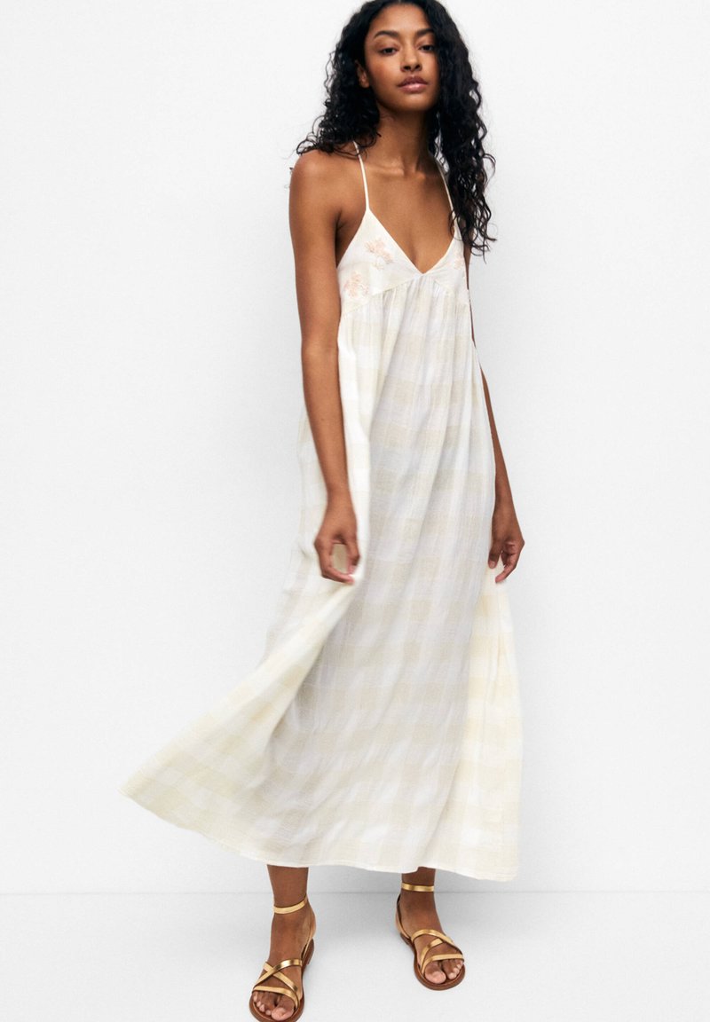 PULL&BEAR EMBROIDERED - Dnevna haljina - sand/boja pijeska - Zalando.hr