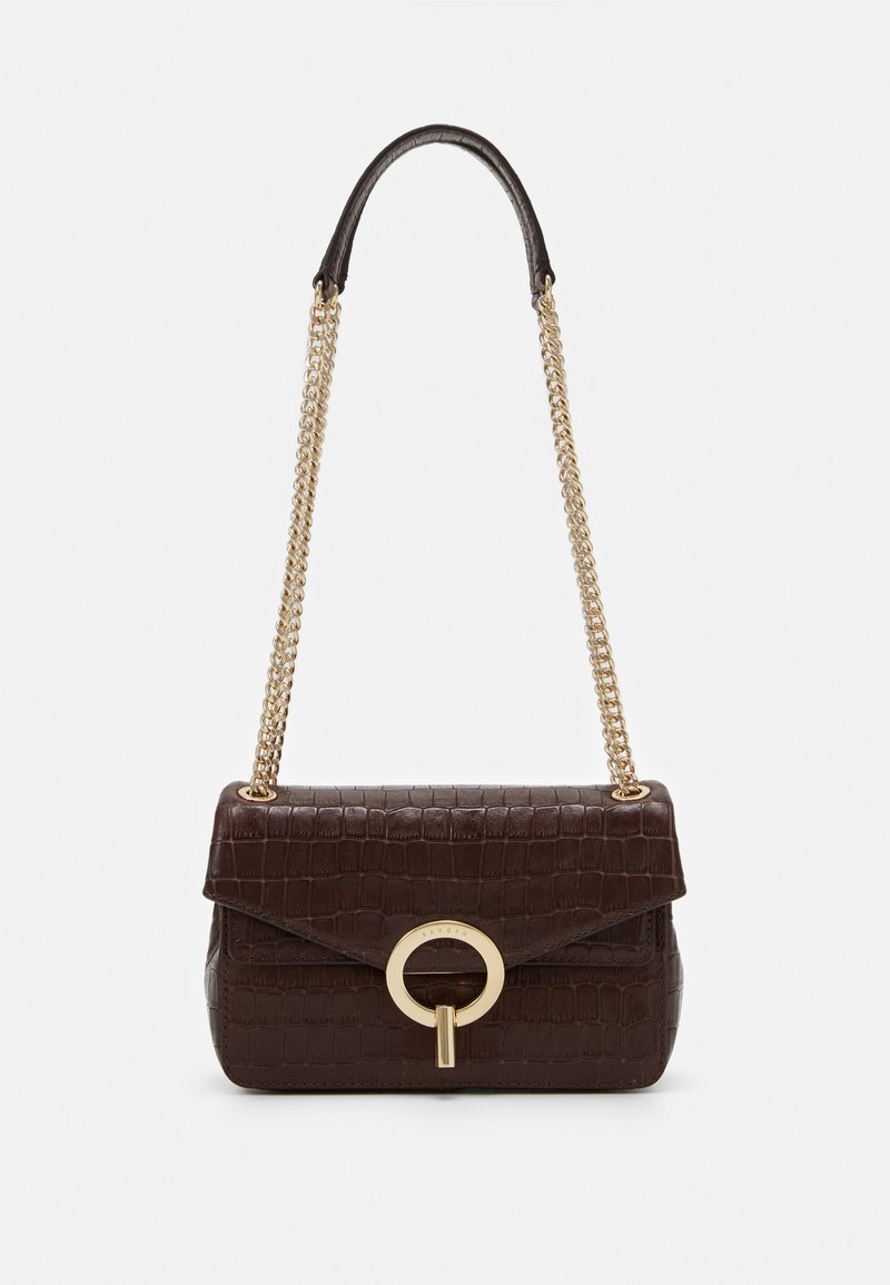 sandro CROCO CHAIN SHOULDER BAG - Handtasche - marron/braun - Zalando.at