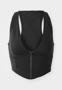 Good American COMPRESSION ZIP UP SUPPORT - Haut de bikini - black/noir ...