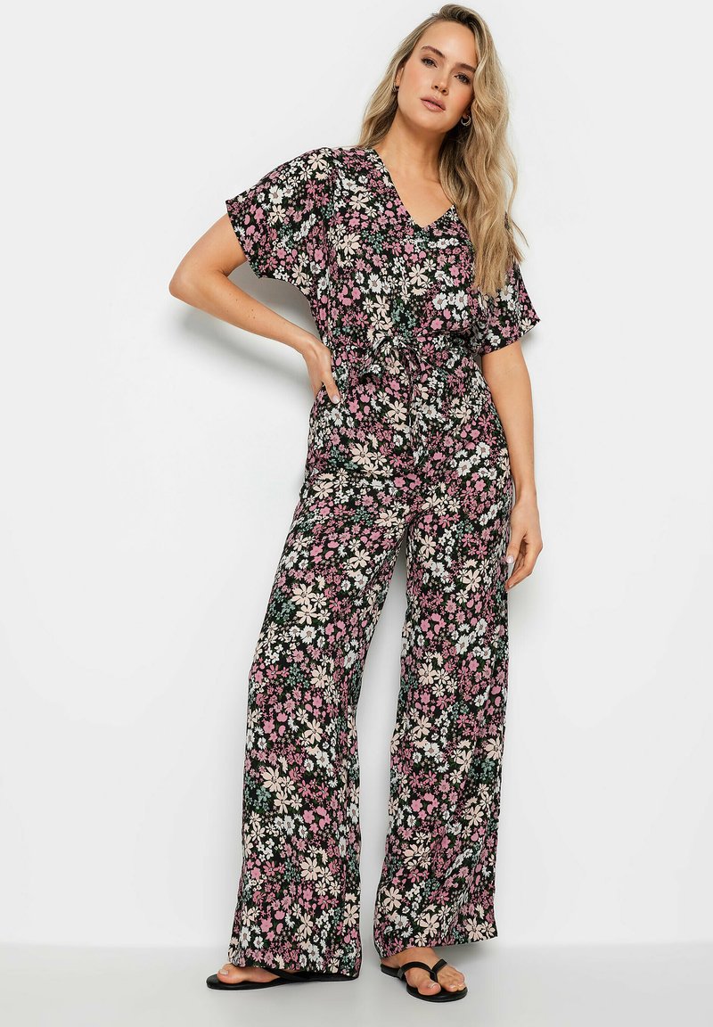Long Tall Sally FLORAL TIE WAIST - Buksedragter - pink/antrasit ...