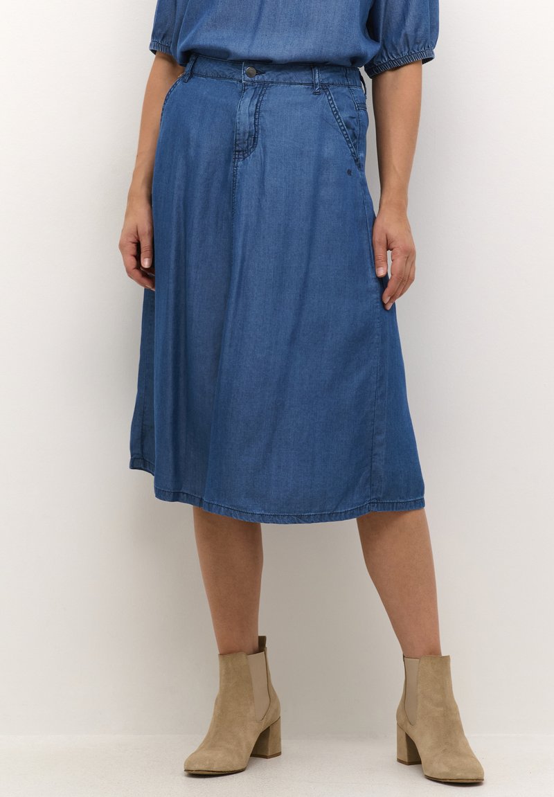Cream A-lijn rok - light blue denim/lichtblauw - Zalando.be