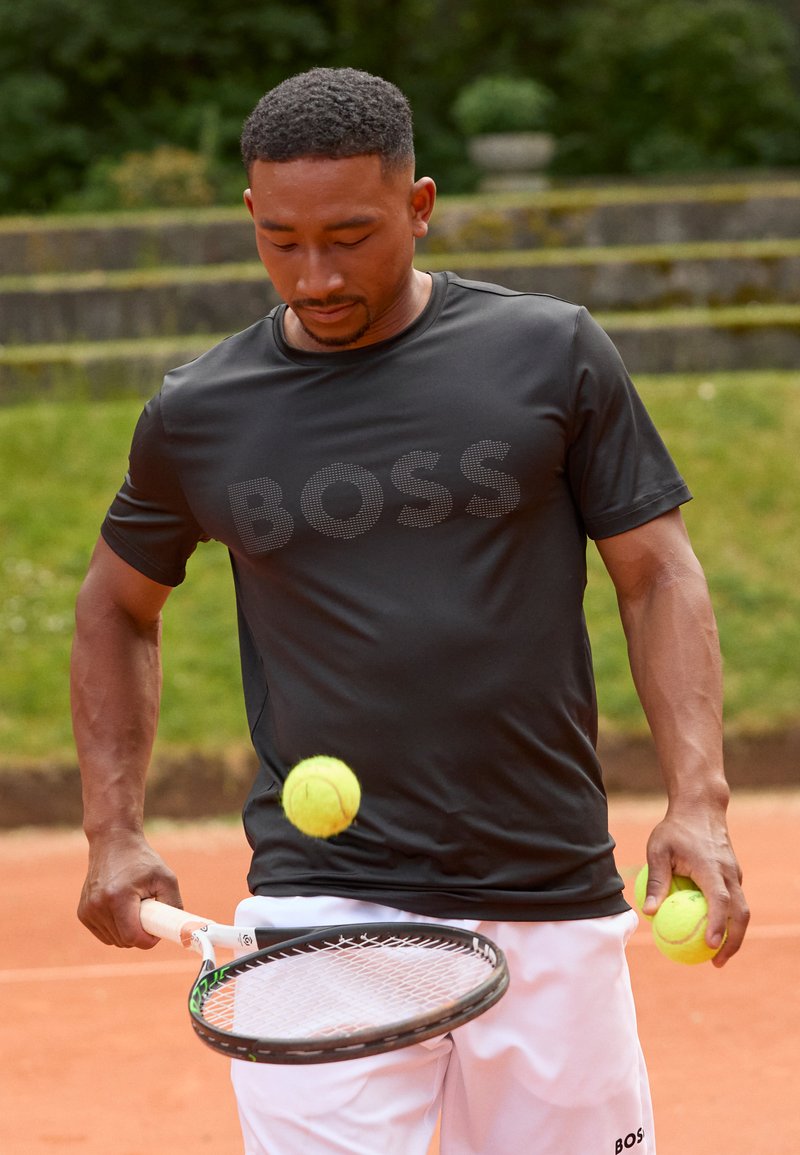 BOSS ACTIVE - Sports T-shirt - black one/black - Zalando.co.uk