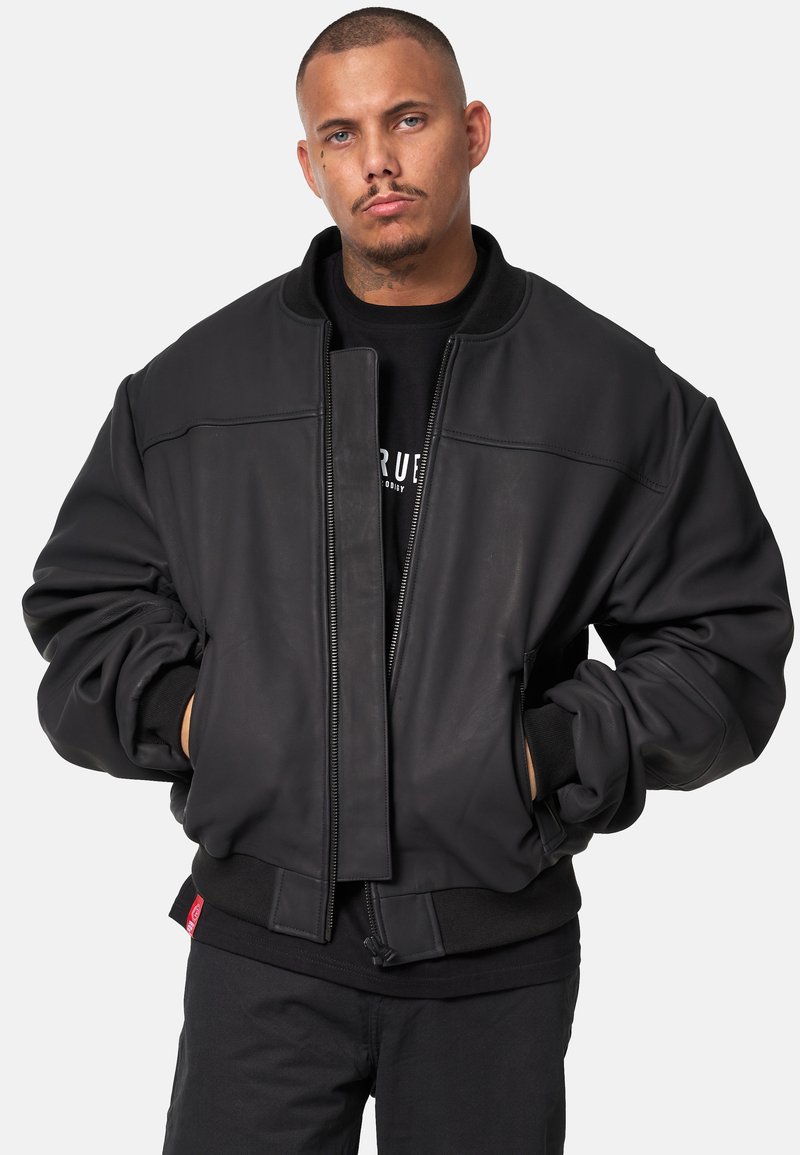 Trueprodigy NAZAR - Chaqueta de cuero - Schwarz/negro - Zalando.es