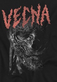 NETFLIX STRANGER THINGS VECNA FACE - Print T-shirt - black - Zalando