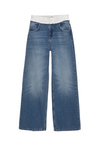 PULL&BEAR BOXER WAISTBAND - Bő szárú farmerek - dark blue denim ...