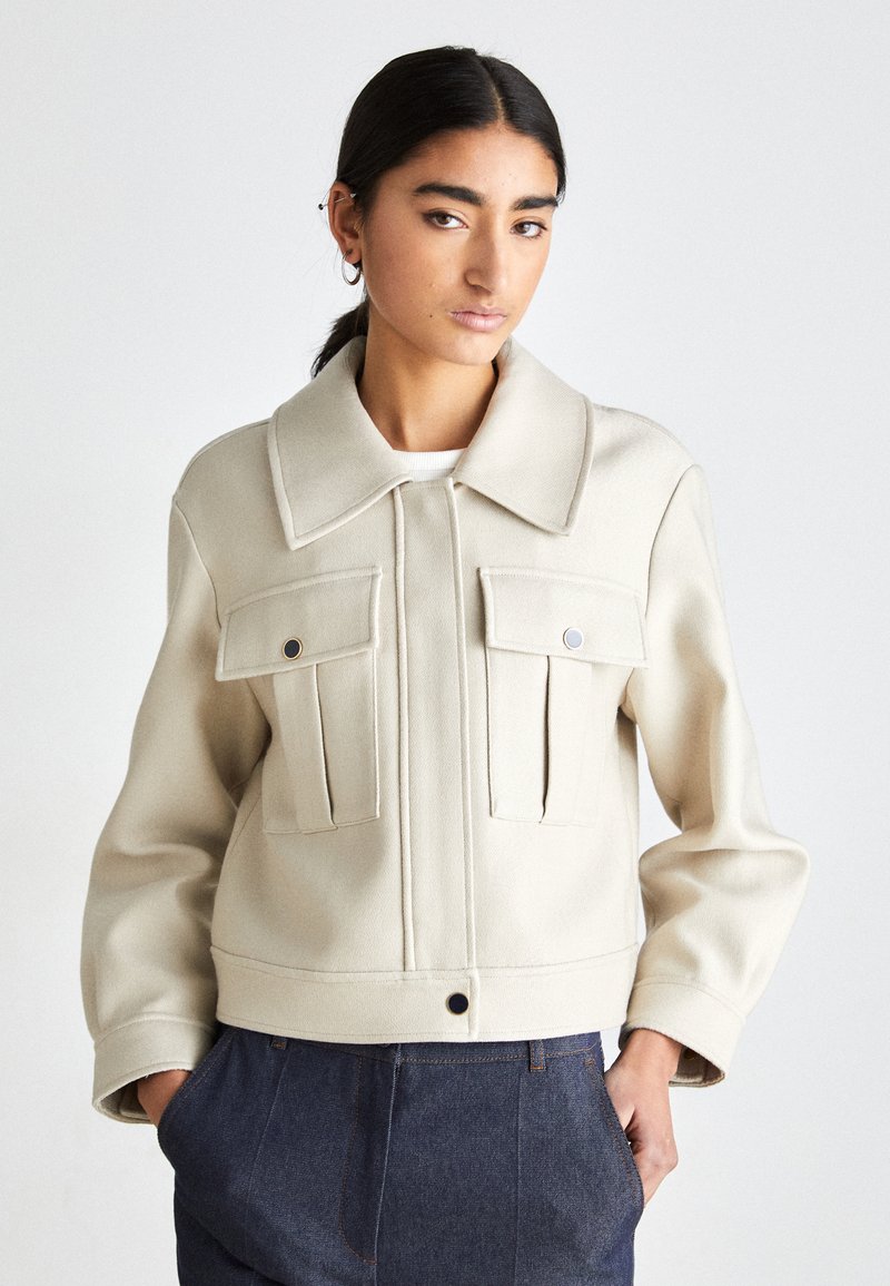 GANT TEXTURED JACKET - Summer jacket - soft oat/beige - Zalando.ie