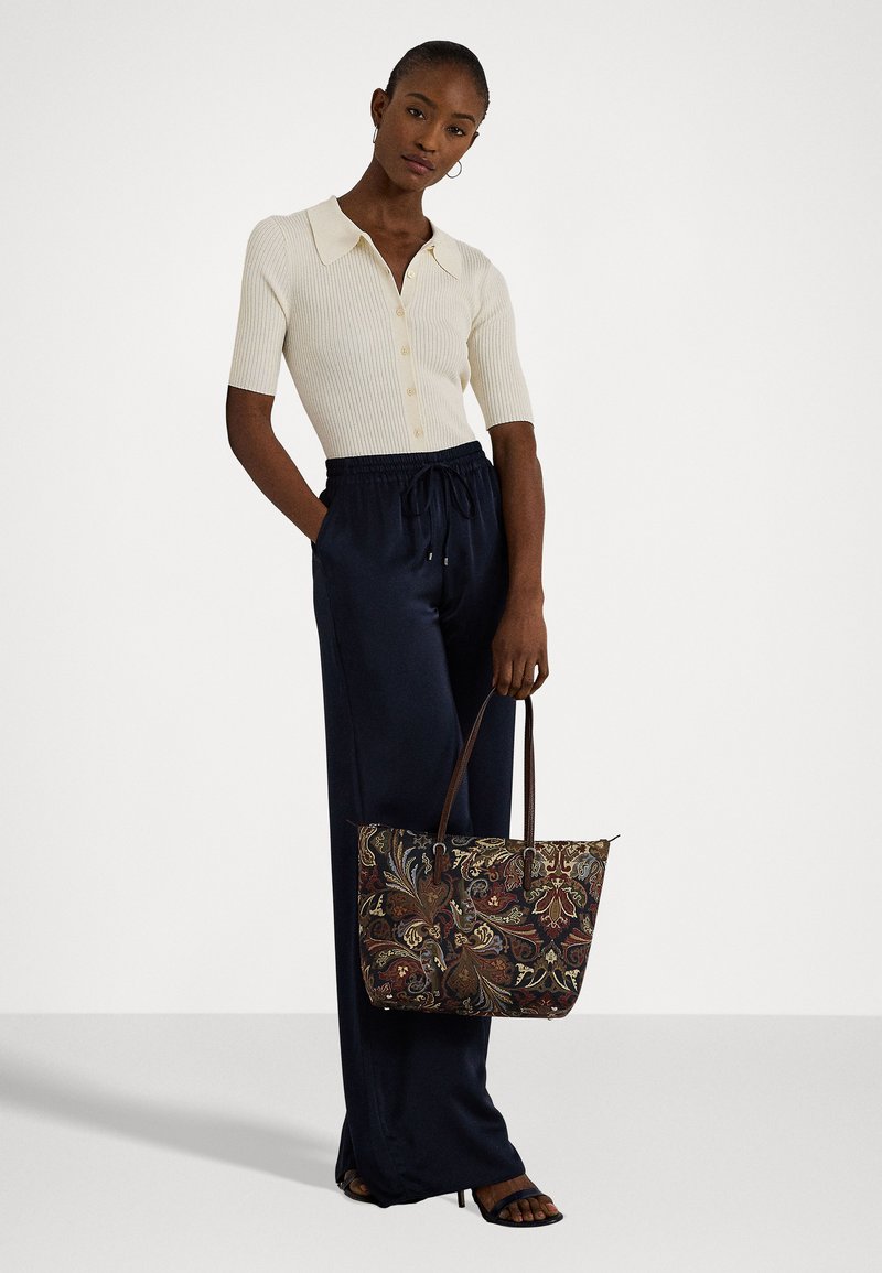 Lauren Ralph Lauren KEATON TOTE MEDIUM - Shopper - fiera/refined navy/paars - Zalando.nl