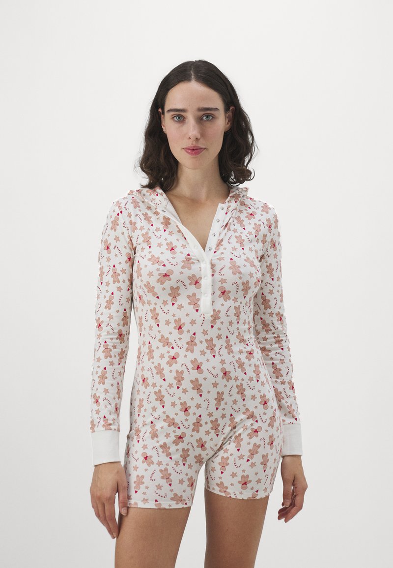 Cotton On Body Novelty Hooded Romper Pijama Whiteblanco Zalandoes