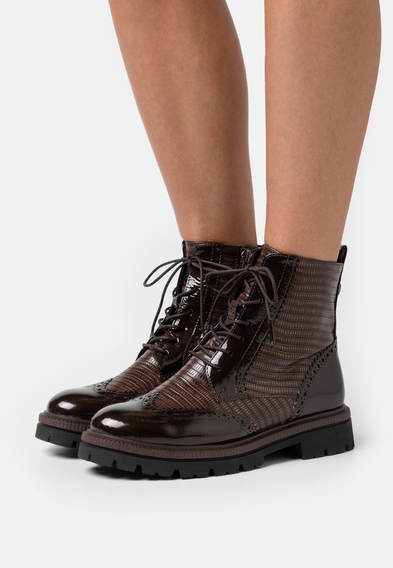 Marco Tozzi Schnürstiefelette - brown/braun - Zalando.de