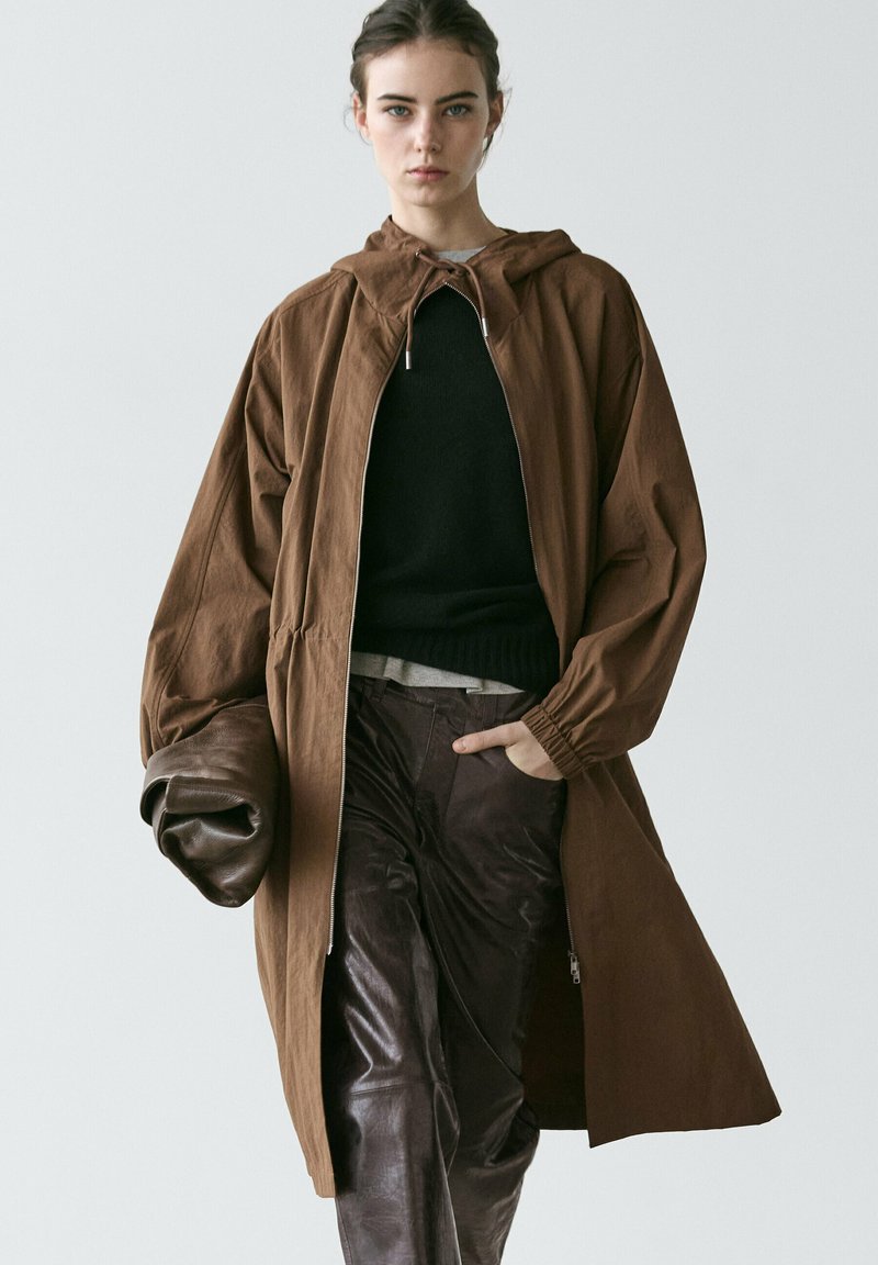 Massimo Dutti LONG TECHNICAL - Parka - dark brown - Zalando
