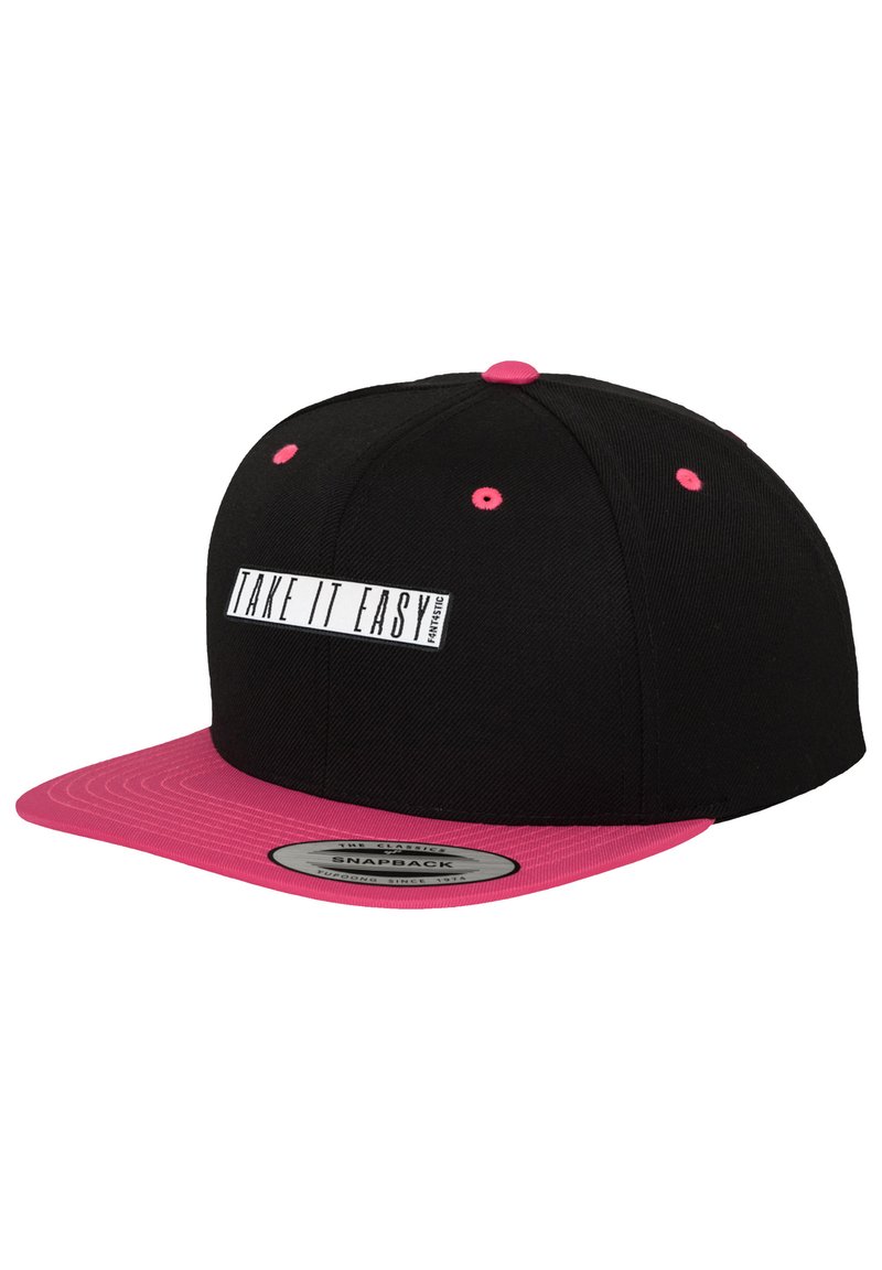 F4NT4STIC SNAPBACK 2-TONE TAKE IT EASY - Cap - black neon pink/neon ...