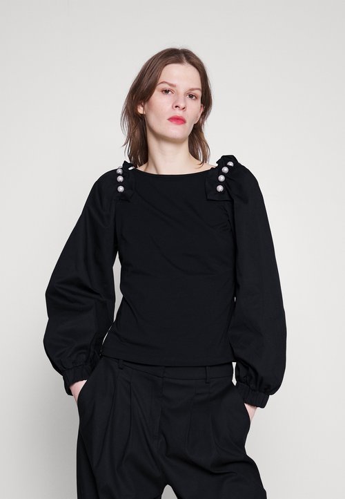 Mother of Pearl PEARL SHOULDER PUFFBALL SLEEVE - T-Shirt print - white ...