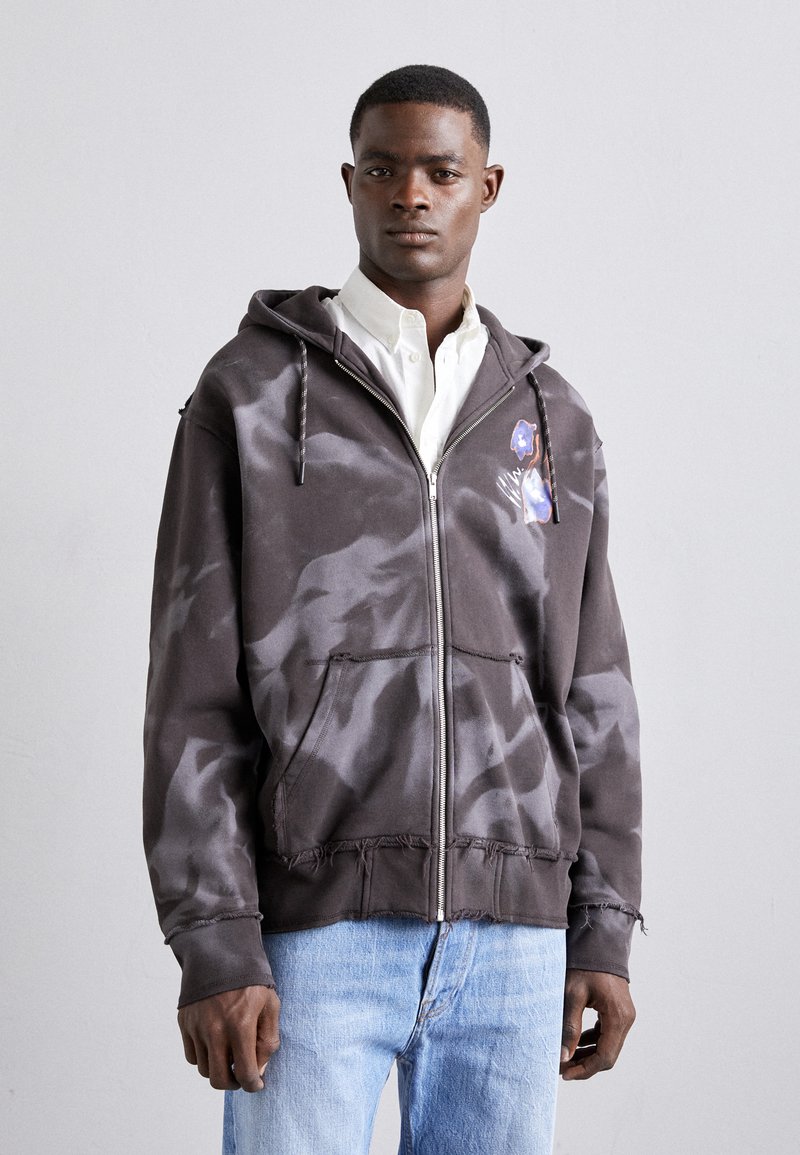 Wood Wood HADES ZIP HOODIE - Sweat zippé - brown chocolate/marron foncé ...
