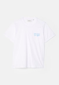 FRAME LA LOGO TEE - Basic T-shirt - white/white denim - Zalando.co.uk