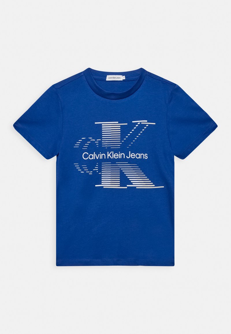 Calvin Klein Jeans LINED MONOGRAM TEE - Print T-shirt - ultra blue/blue ...
