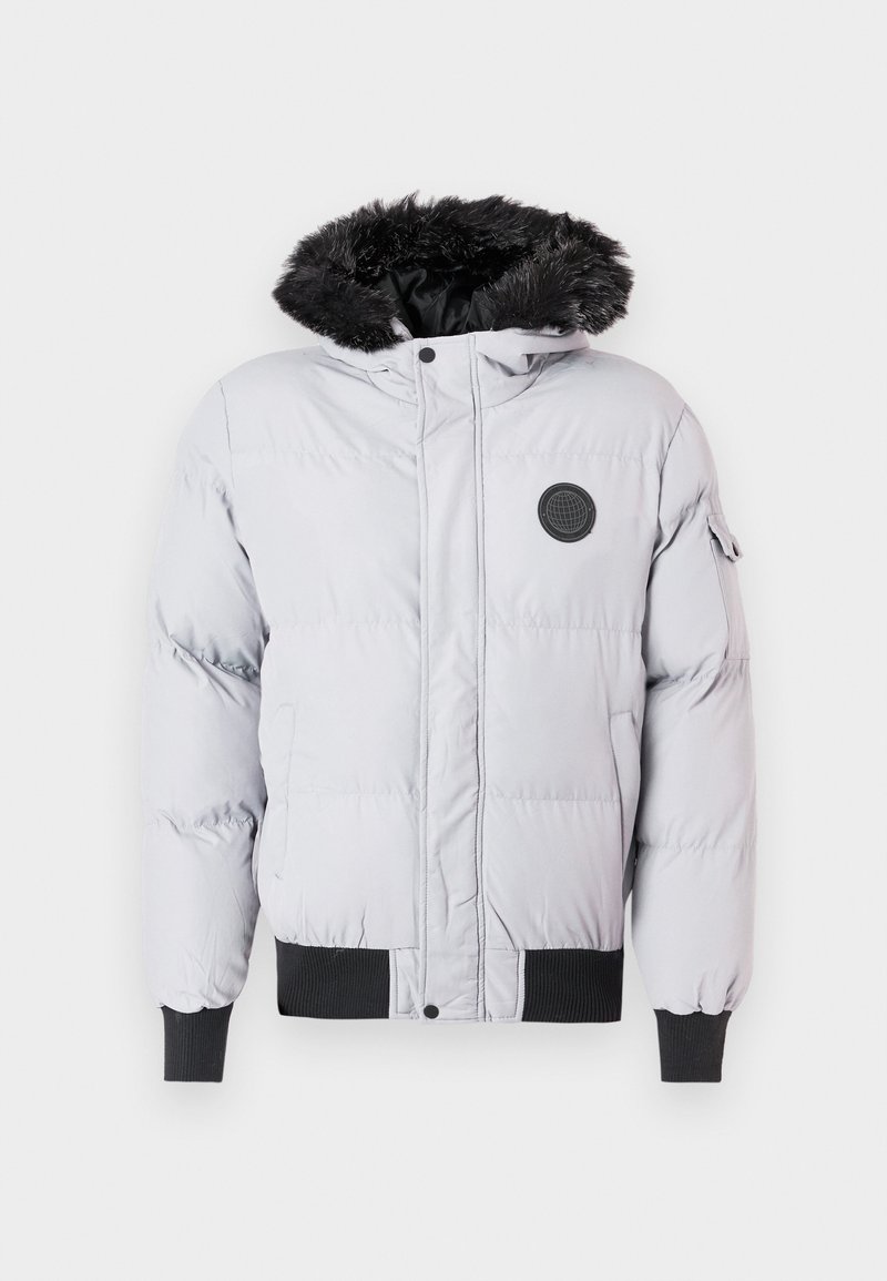 CLOSURE London HOODED SHORT PUFFER JACKET - Winter jacket - ice grey ...