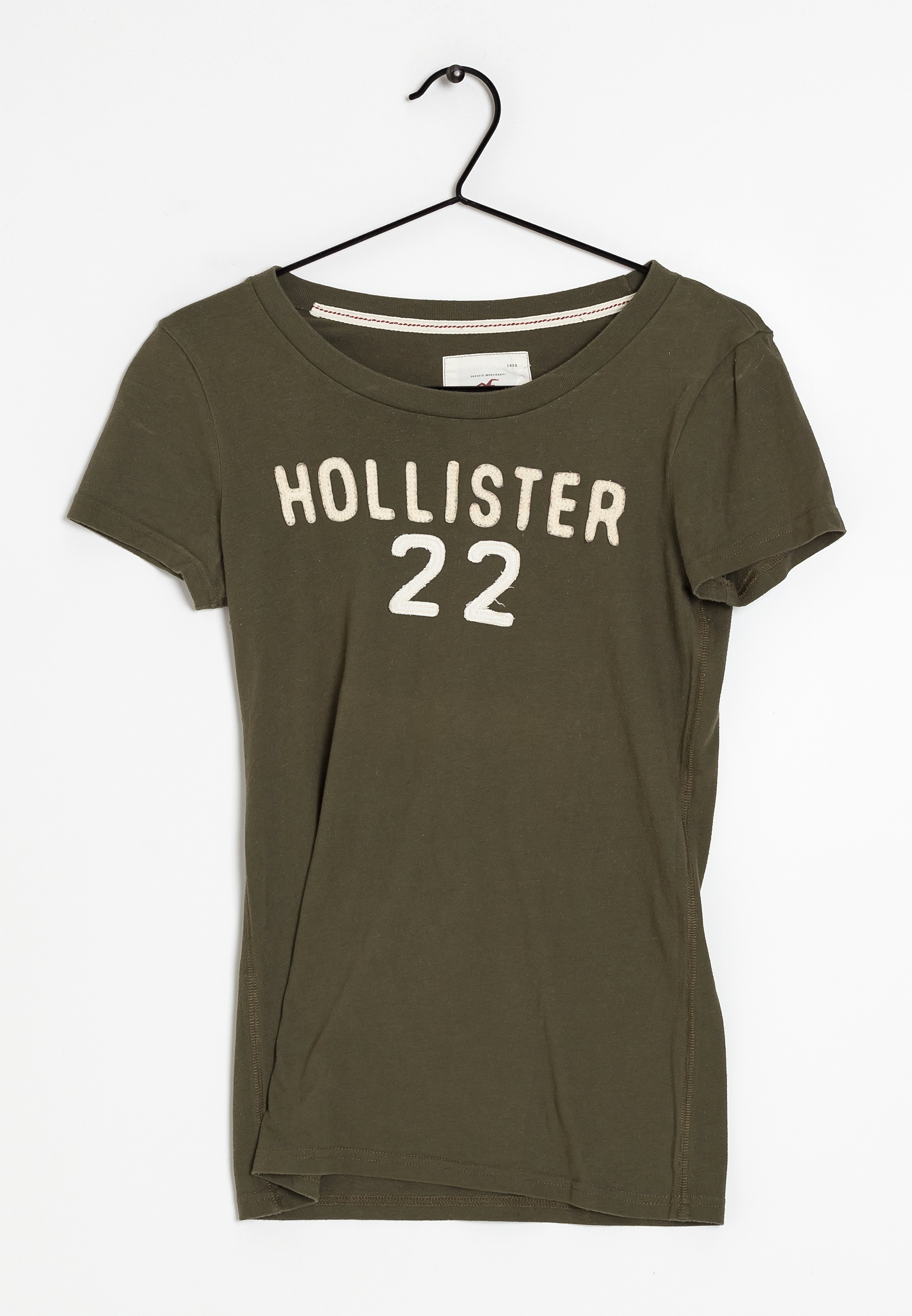 Hollister Co. Print T shirt olive Pre owned Zalando.ie